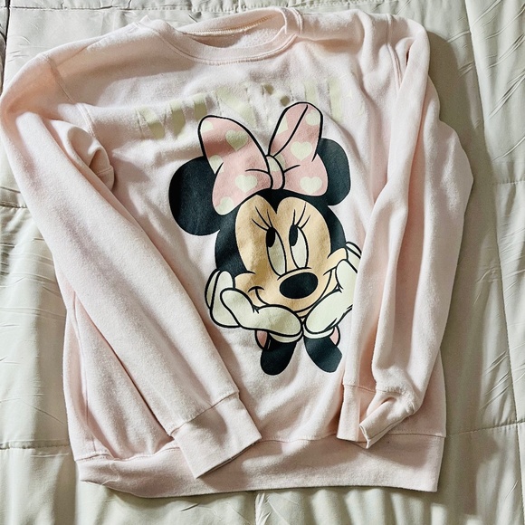 Disney | Shirts & Tops | Pink Minnie Mouse Sweater | Poshmark